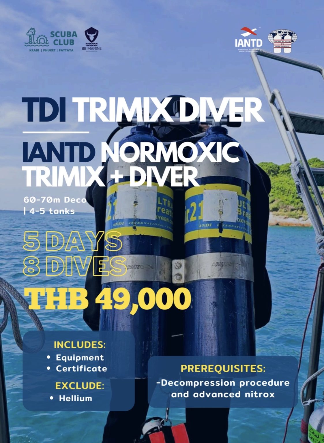 TDI Trimix Diver IANDT Normoxic Trimix Diver – Krabi Scuba Club